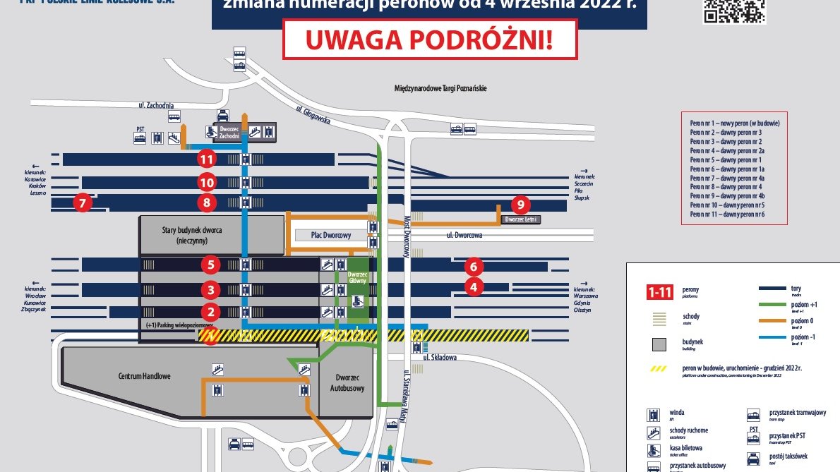 Zmiana numeracji peronów na dworcu Poznań Główny - Aktualności | Info ...