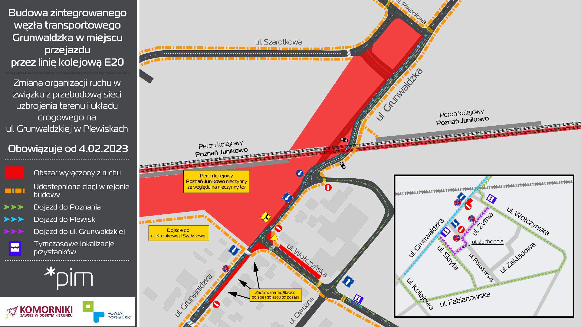 Węzeł przy Grunwaldzkiej - zmiany organizacji ruchu - Aktualności | Info | Poznan.pl