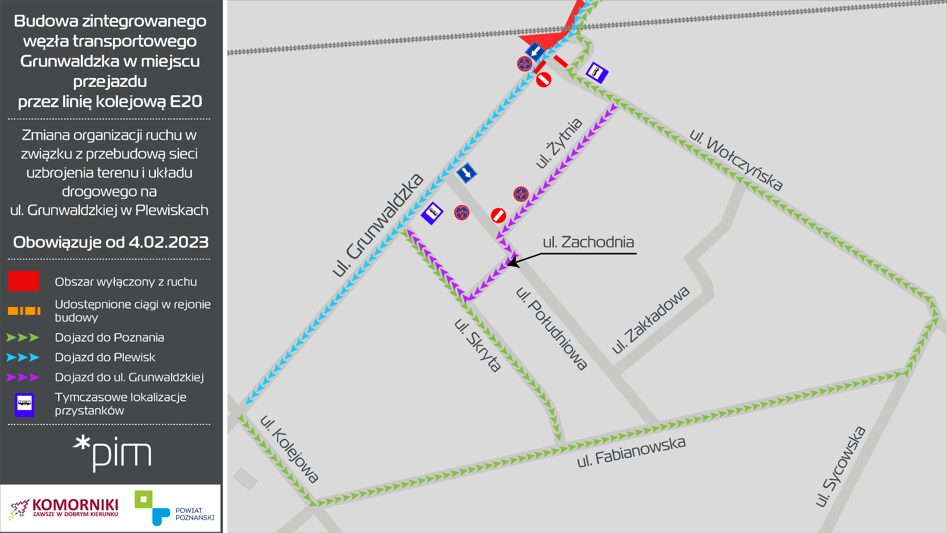 Węzeł przy Grunwaldzkiej - zmiany organizacji ruchu - Aktualności | Poznański Czerwiec '56 ...